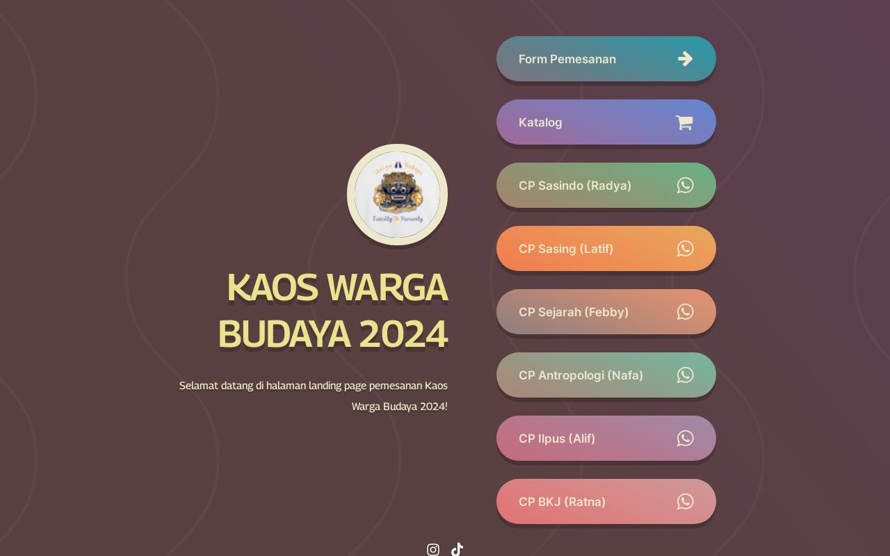 Kaos Warga Budaya 2024